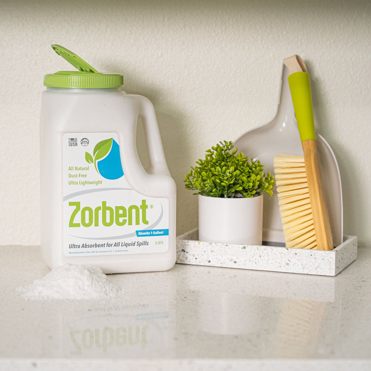 Zorbent® absorb liquid spills