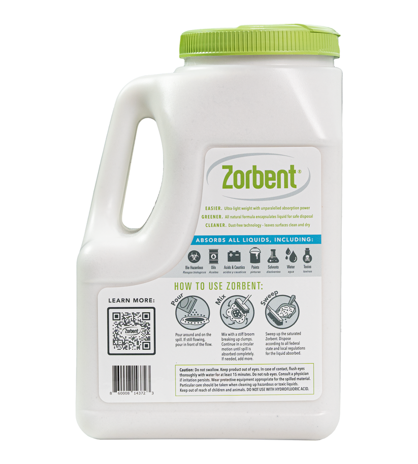 Zorbent® absorb liquid spills